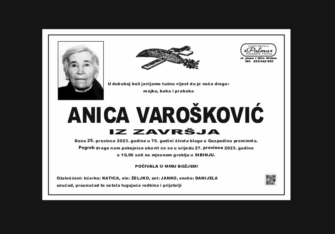 VAROŠKOVIĆ ANICA (1949.) – Palma